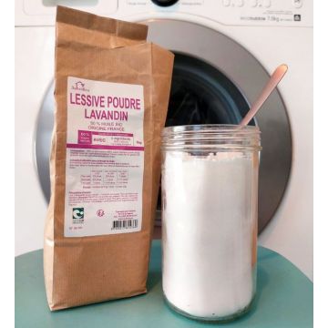 Lessive écologique en poudre Solibio, Parfum Lavandin - 1 kg