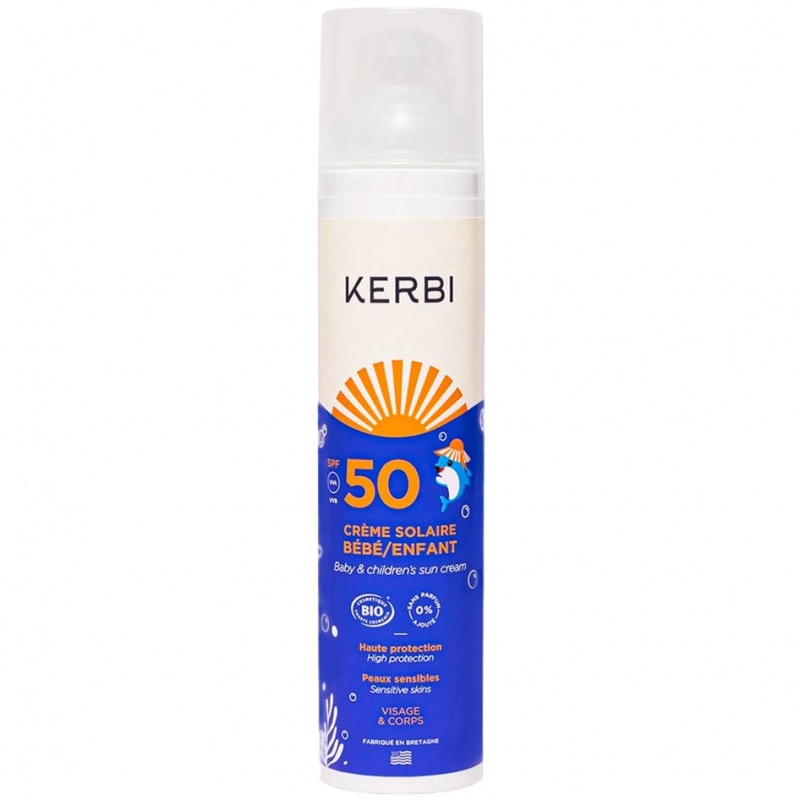 Crème solaire bio pour bébé et enfant SPF50 - Kerbi